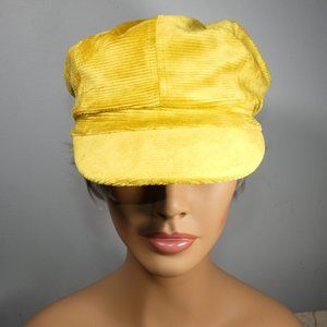 Accessories | Stylish Fashionable Fall Yellow Colored Corduroy Newsboy ...